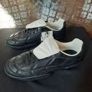 Zara | Shoes | Nwtzara Black And White Faux Leather Trainer With White ...